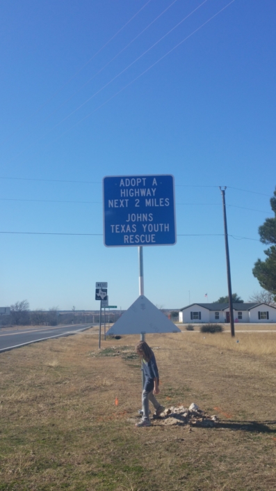 Adopt a Highway Sign – John's Texas Youth Rescue